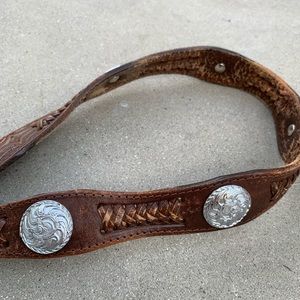 Accessories | Vintage Handmade Western Brown Leather Boho Belt | Poshmark